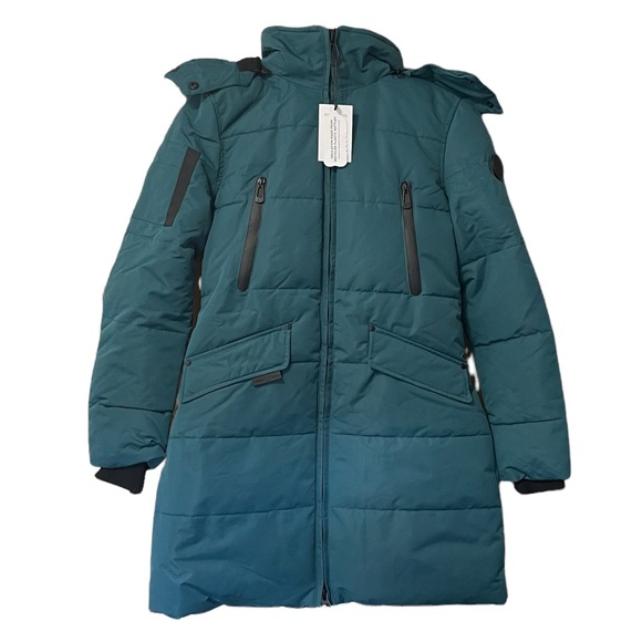 Noize | Jackets & Coats | Noize Addie Vegan Quilted Parker Teal Blue ...